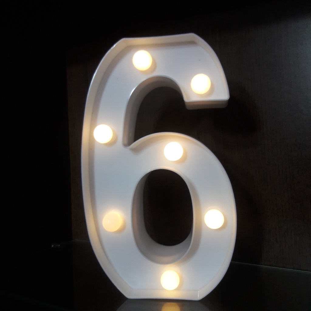 Luminaria Numero Led Para Decoraçao e Festa 21cm | Shopee Brasil