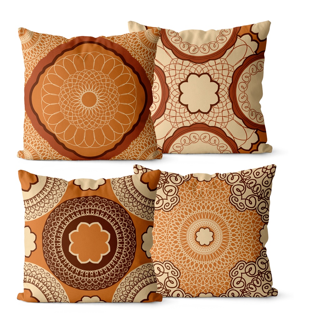 Kit 4 Capas De Almofadas Decorativas Mandala Terroso 45x45 | Shopee Brasil Kit 4 Capas De Almofadas Decorativas Mandala Terroso 45x45 | Shopee Brasil