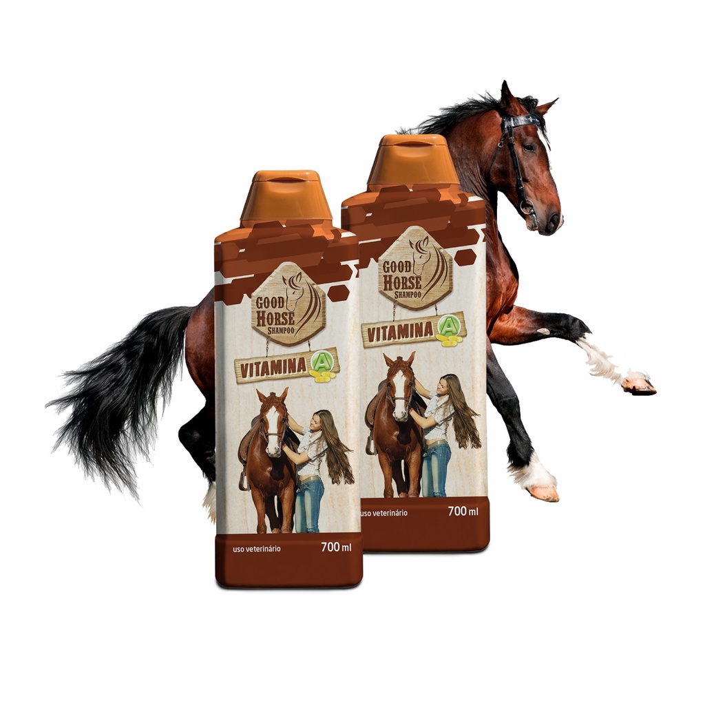 Kit 2 Shampoo Good Horse Para Cavalo Com Vitamina A - 700 ml | Shopee ...