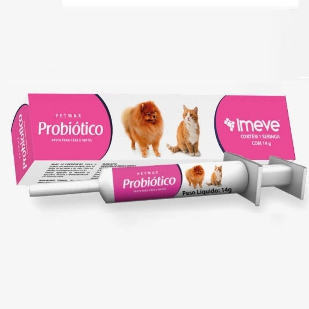 Suplemento Probiótico E Prebiótico Pasta Oral Para Cães e Gatos 14Gr ...