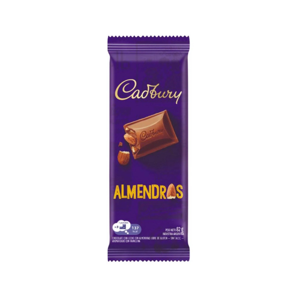 CHOCOLATE CADBURY ALMENDRAS 82g | Shopee Brasil