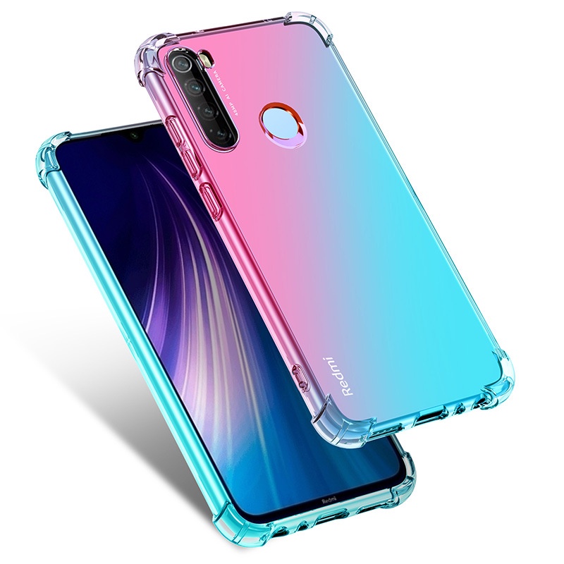 Capa De Silicone Degradê Anti-Impacto Para Xiaomi Redmi Note 9S 8T 5 6 ...