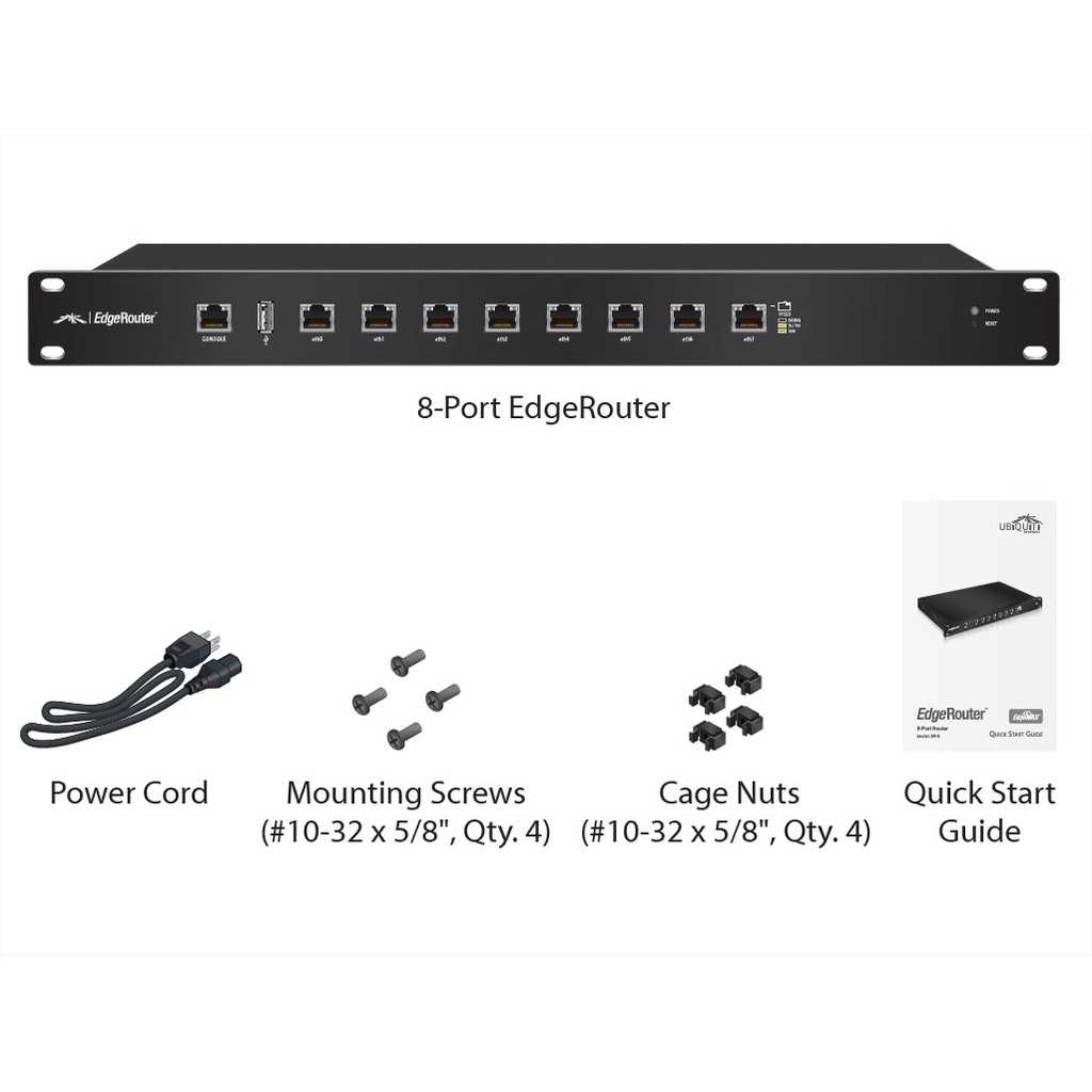UBNT ER-8 8PORT GIGABIT RJ45 2MILHÕES PPS EDGEROUTER | Shopee Brasil