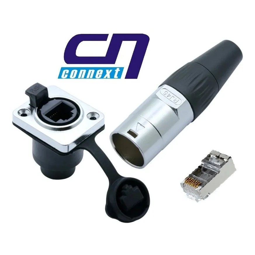 Kit Conector Ethercon Rj45 Rede Connext Ip65 Painel + Linha | Shopee Brasil