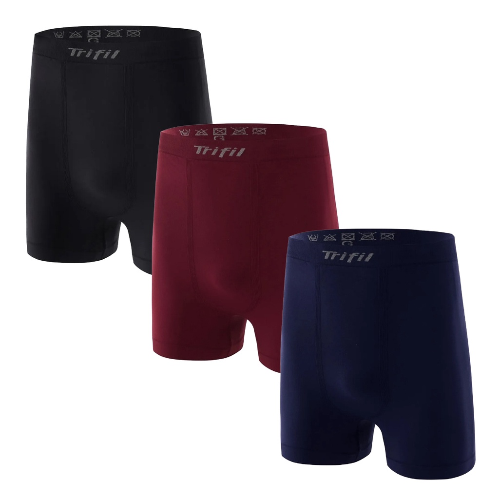 Kit 3 Cuecas Boxer Extra Grande Plus Size Microfibra Sem Costura Trifil ...
