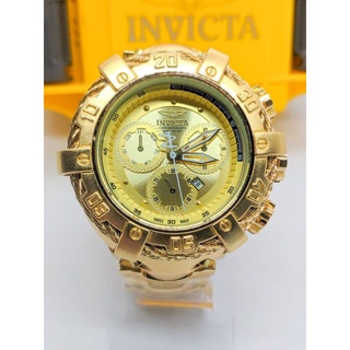 Relógio invicta Thunderbolt Dourado/Branco c/ caixa premium | Shopee Brasil
