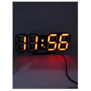 3D LED Relógio De Parede Digital/Design Moderno Luz Noturna Decoração ...