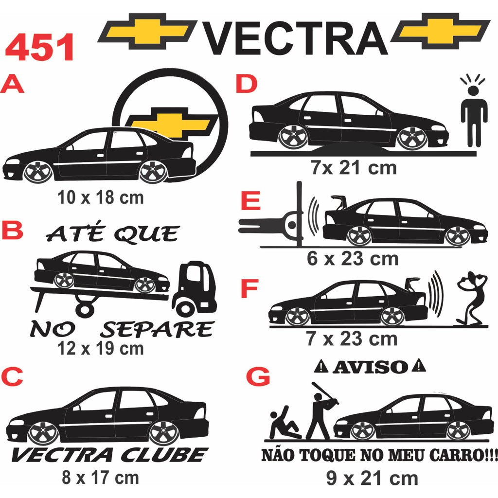 Adesivo personalizado do Vectra 2º geração , 1 unidade | Shopee Brasil