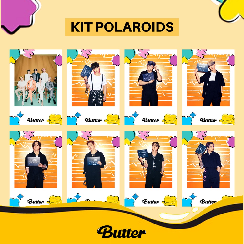 Kit Photocards e Polaroids BTS - Butter (Pack com fotos de alta qualidade) | Shopee Brasil