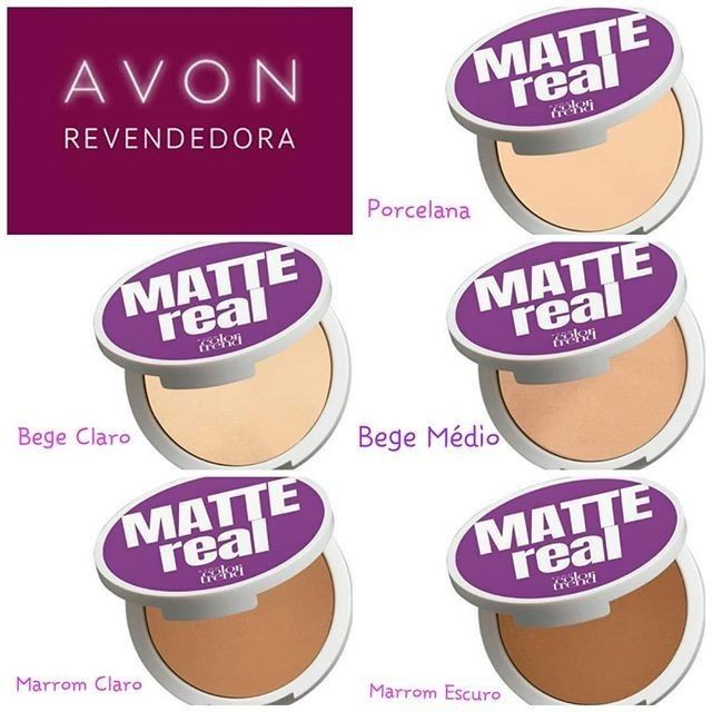 Pó compacto Matte Real avon Colortrend | Shopee Brasil