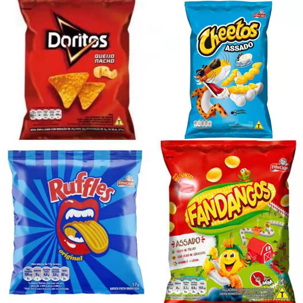 Kit 10 Mini Salgadinhos Sortidos Elma Chips - Doritos Cheetos Fandangos Ruffles | Shopee Brasil