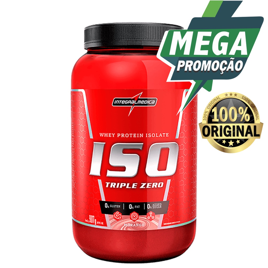 Whey Protein Isolado - Iso Triple Zero IntegralMedica 907g | Shopee Brasil
