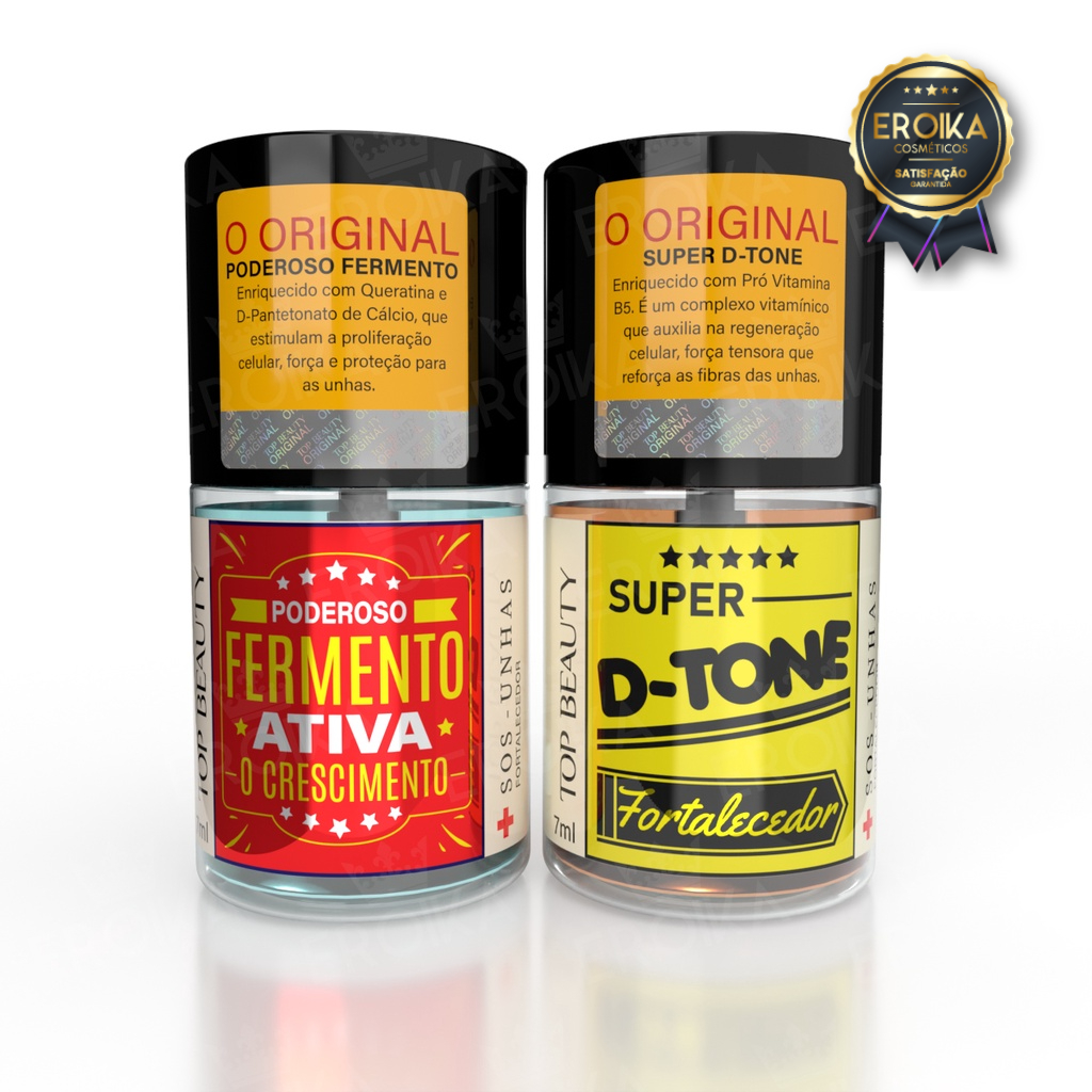 Kit Original Base D-Tone Fortalecedor + Base Poderoso Fermento ...