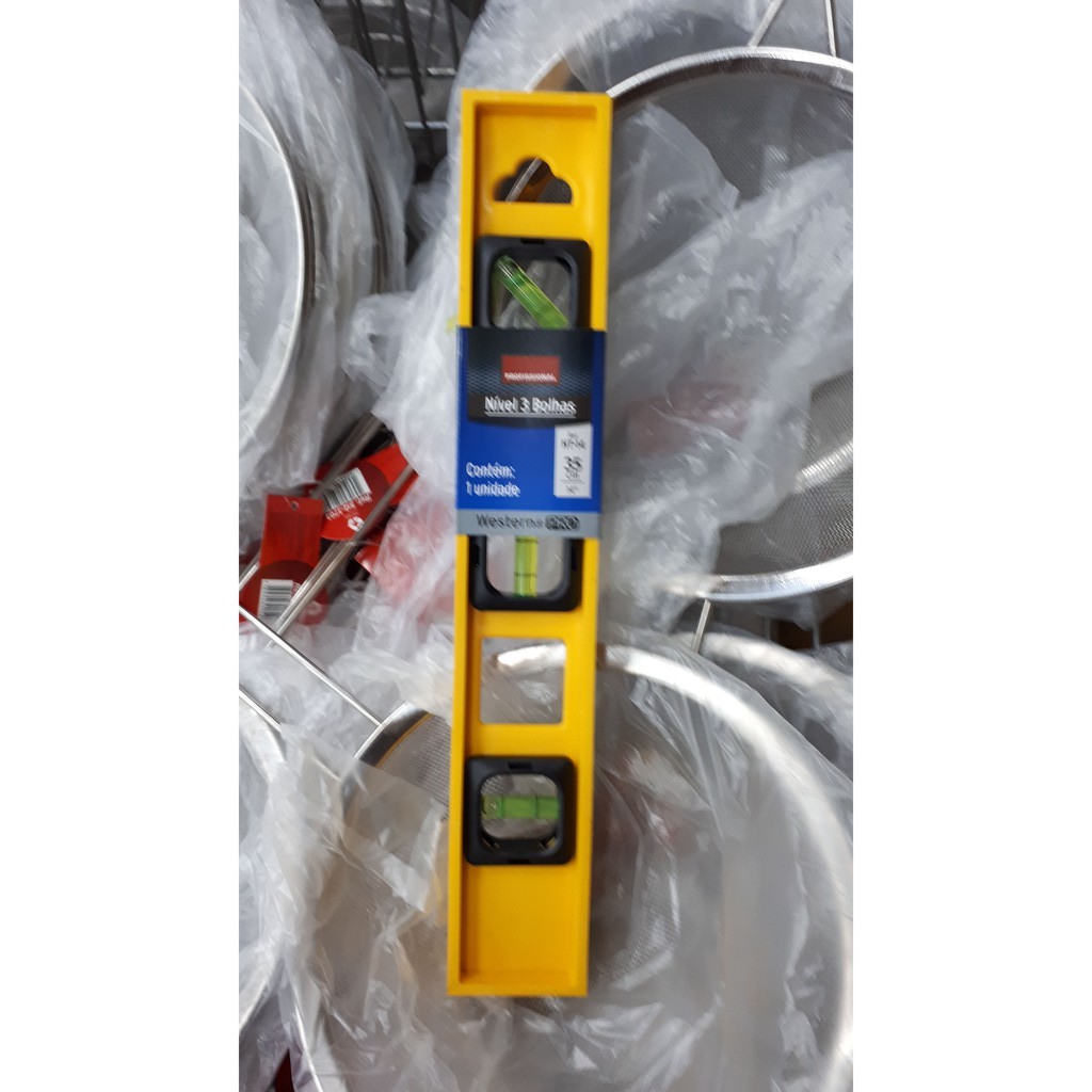 NIVEL DE PEDREIRO 3 BOLHAS PROFISSIONAL 35CM | Shopee Brasil