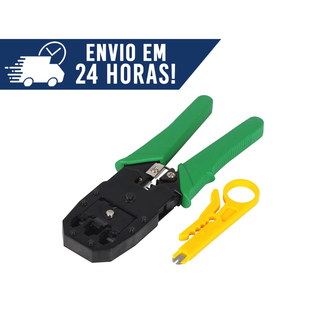 Alicate De Crimpagem Crimpar Corte Cabo Rede Conector Rj45 Rj11 ...