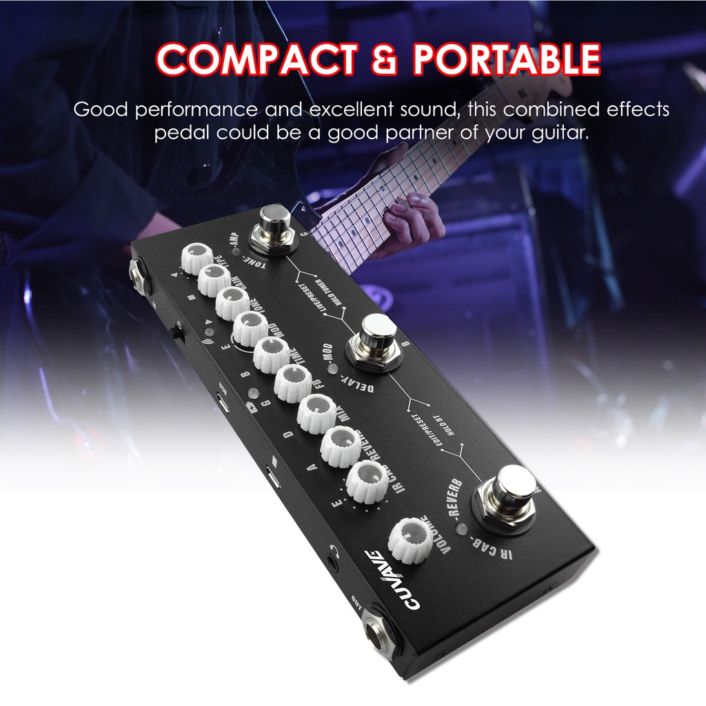CUVAVE CUBE BABY Portátil Multifuncional Guitarra Elétrica Pedal De ...