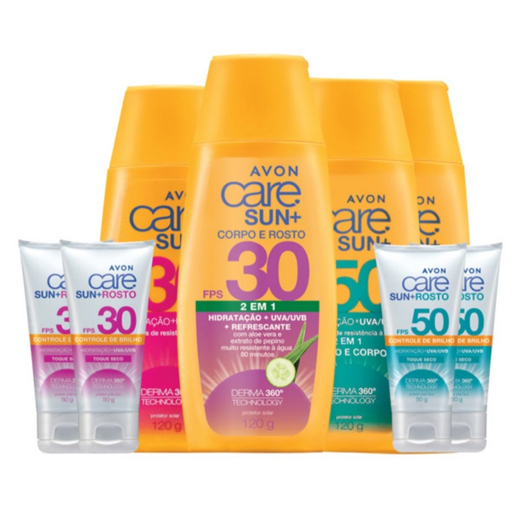 Protetor Solar Avon Sun Rosto/Corpo FPS 30, FPS 50 ou FPS 60 ESCOLHA O SEU! | Shopee Brasil