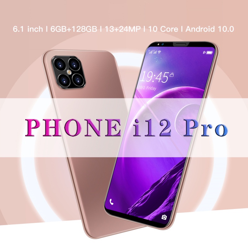 【Versão global】(100 % Qualidade) i12 Pro 6.1 Polegada HD Smartphone 6 ...