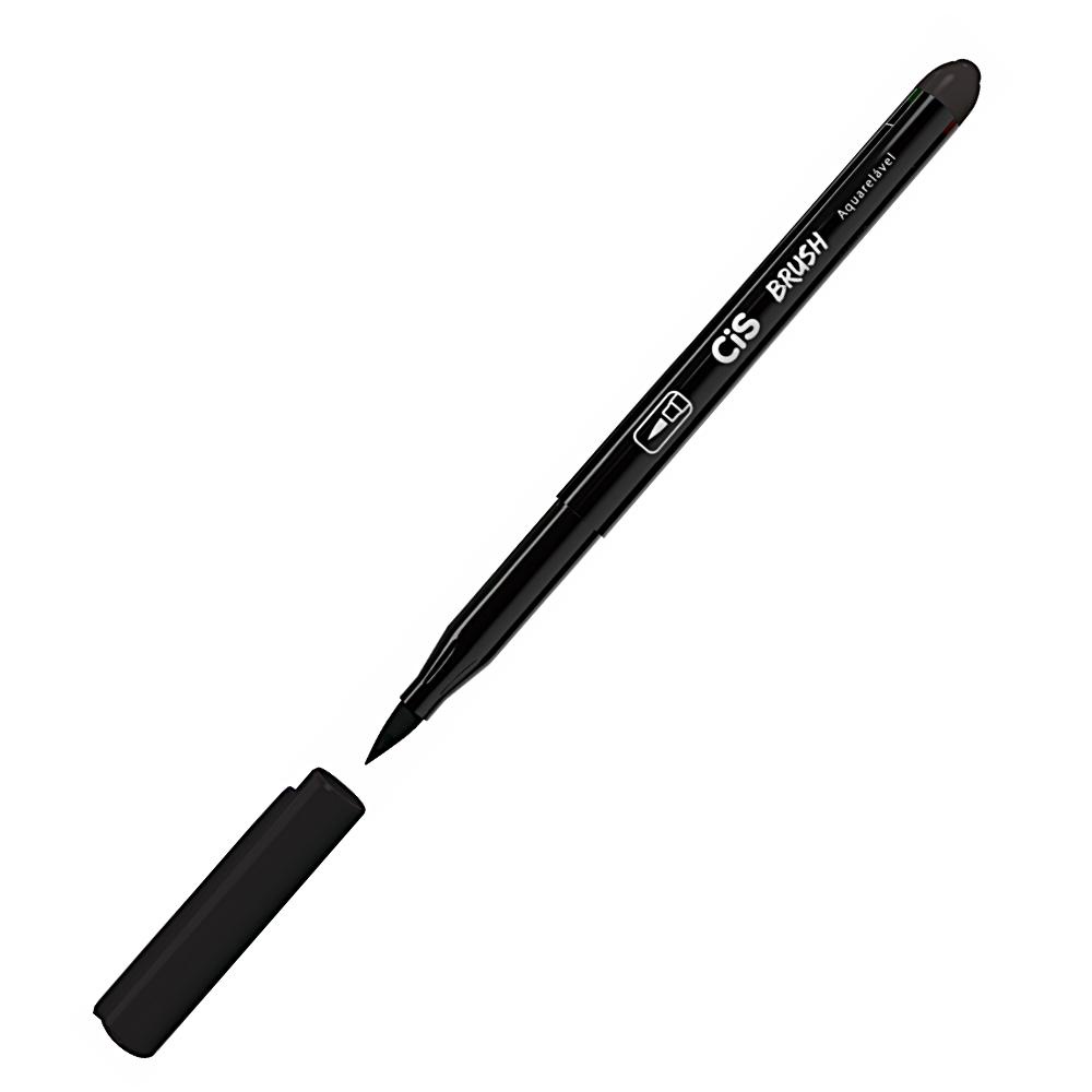 Caneta Brush Sing Pen Preta - Pentel - Escorrega o Preço