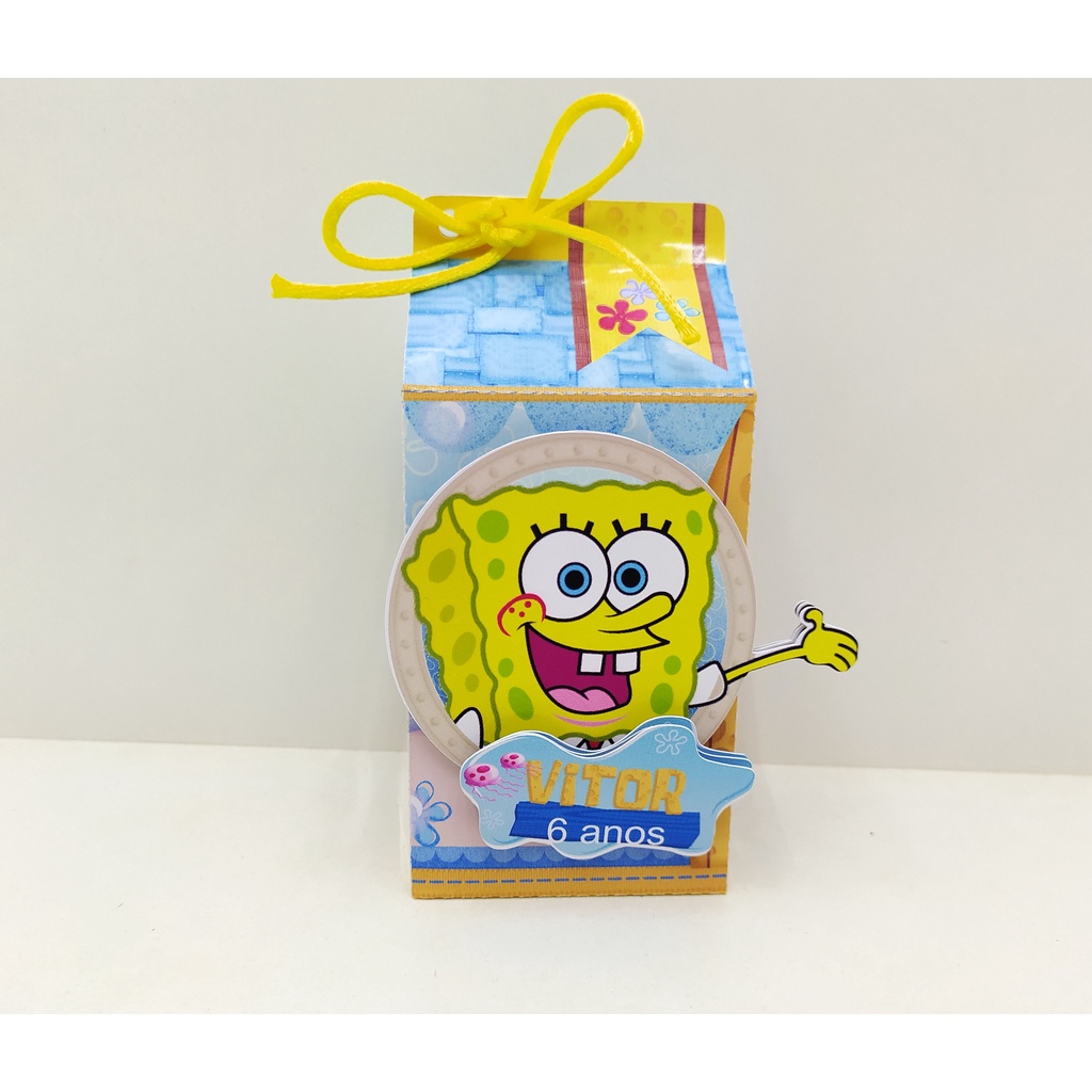 Caixa Milk Bob Esponja Luxo 3d - Personalizado | Shopee Brasil