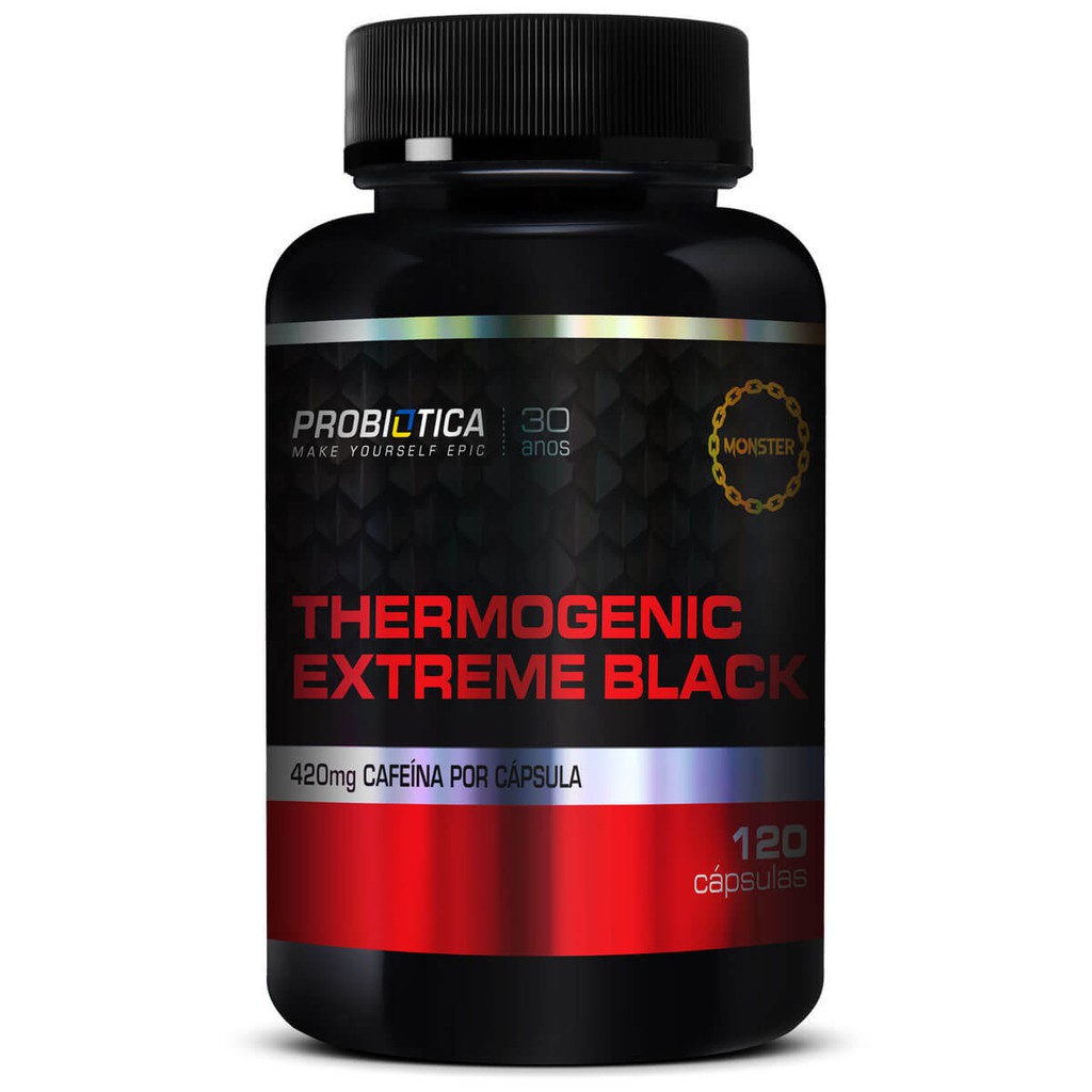 Thermogenic Extreme Black - 120 Capsulas - Probiotica - Termogenico ...