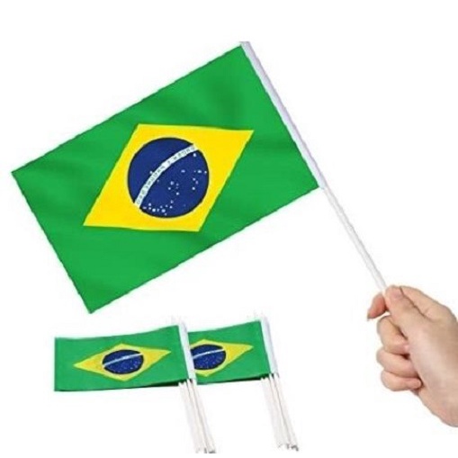 Mini bandeiras de mão Bandeira Brasil 14 X 21 cm | Shopee Brasil