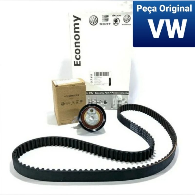 Kit Correia Dentada e Tensor Original VW 1.0 1.6 8V Gol Golf Fox ...