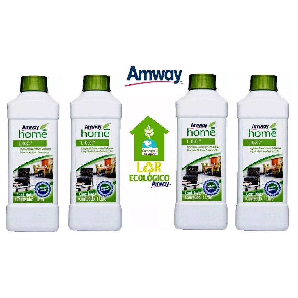Kit 4 LOC Multiuso Concentrado 1 litro cada Amway | Shopee Brasil