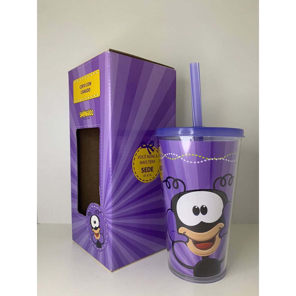Copo Com Canudo Smilinguido Pildas | Shopee Brasil