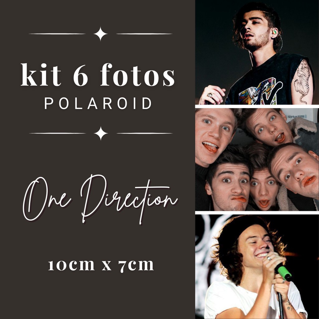 Kit 6 Polaroids Grande One Direction | Shopee Brasil
