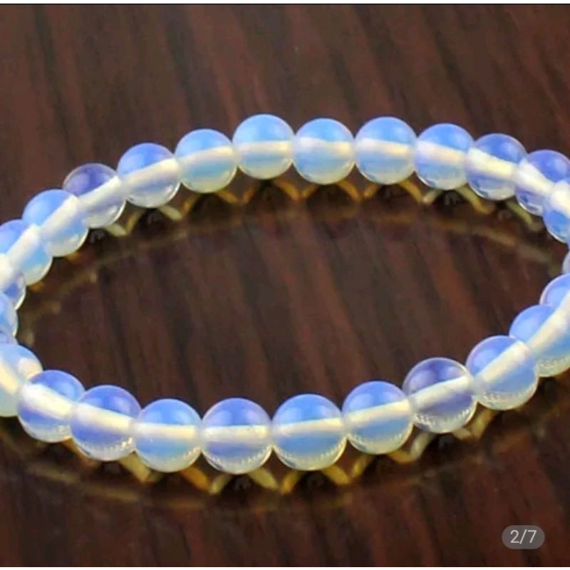 pulseira pedra da Lua/ opalina. / 8mm | Shopee Brasil