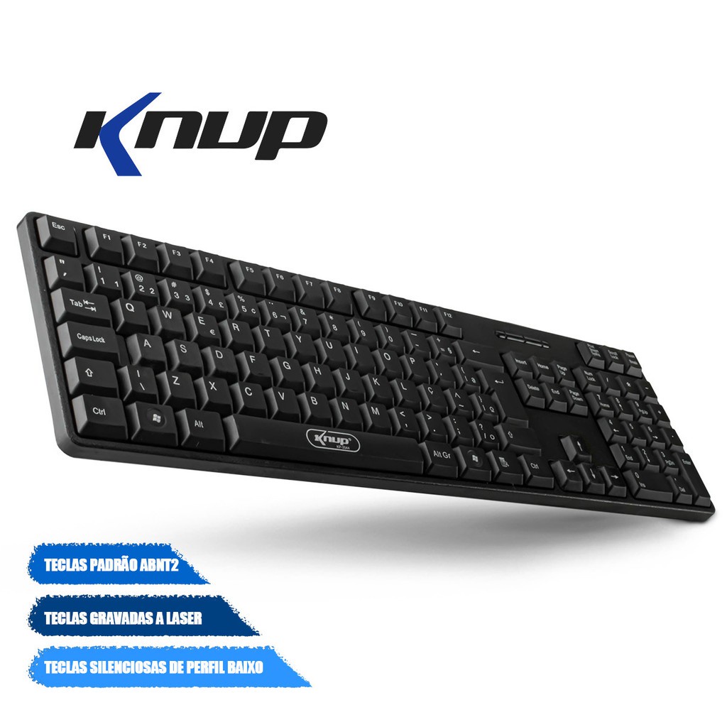 Teclado Com Fio Knup Kp 2044 Abnt2 Usb Shopee Brasil