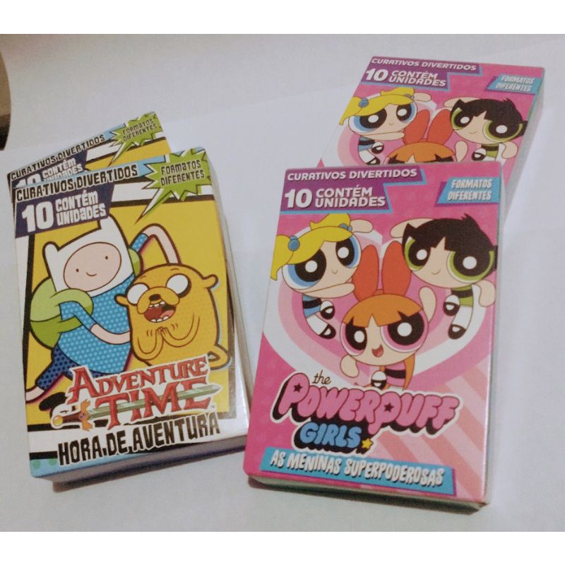 Caixa 10 / 24 Curativo Meninas Super Poderosas e Adventure Time Monster ...