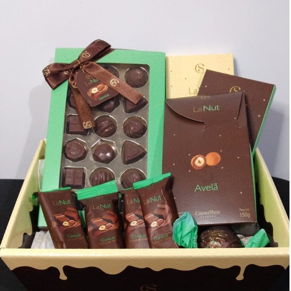 Cesta com Chocolates Cacau Show - LaNut | Shopee Brasil