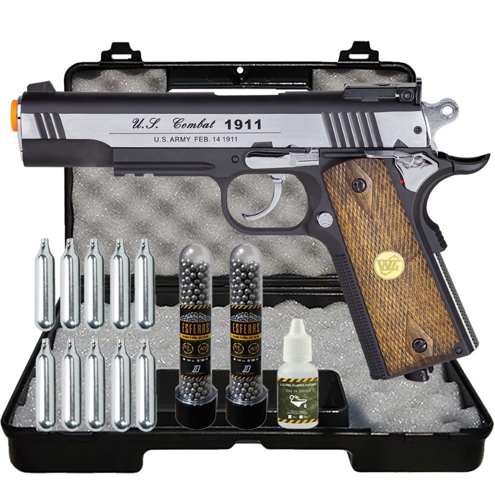 Pistola Airgun 1911 Auto-ordnance Co2 Chumbinho Gnb 4.5mm - Escorrega o ...