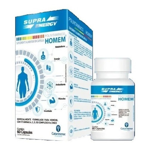 Supra Energy Homem 60caps Polivitamínico | Shopee Brasil