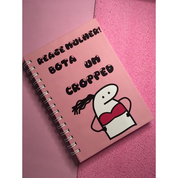 Caderno Flork meme reage mulher | Shopee Brasil