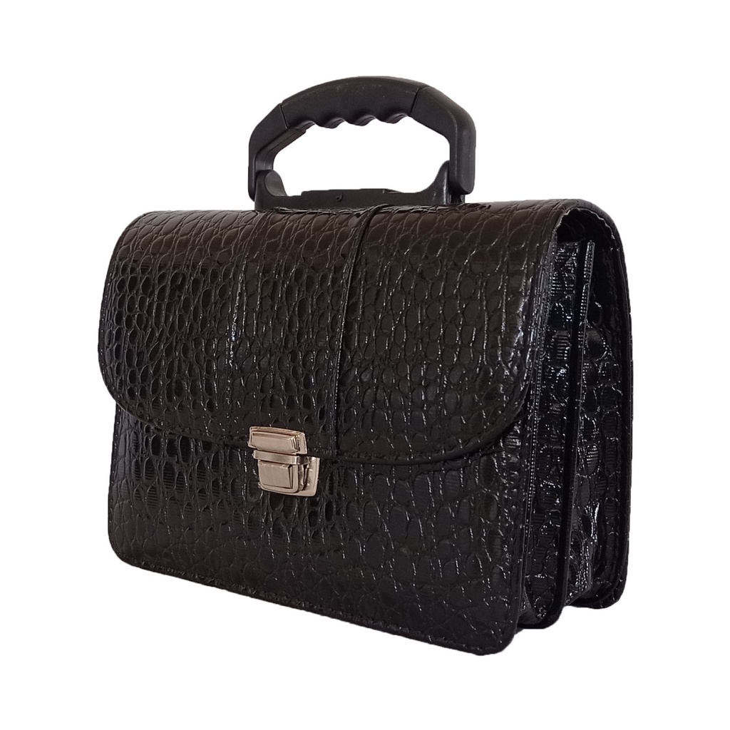 Pasta Bolsa Executiva CCB Pequena Preto Brilho AP R1722 | Shopee Brasil