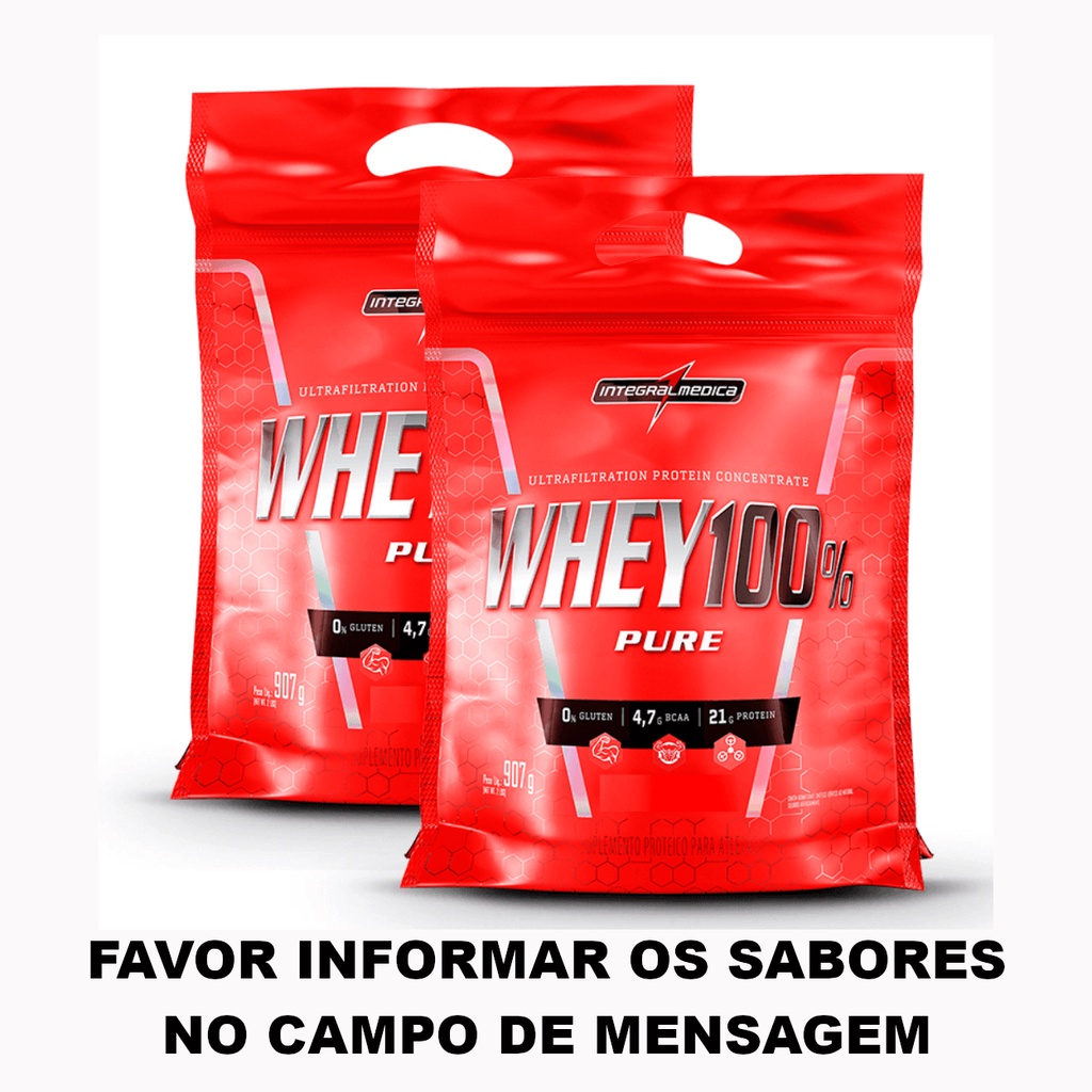 Whey Protein 100% Pure Refil - Integralmedica - Kit com 2 unidades de ...