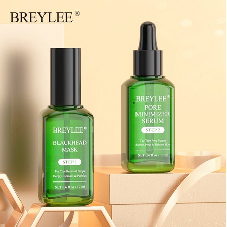 BREYLEE Blackhead Removal Shrink Pore Face Serum Black Mask Peeling Off Skincare Acne Treatment ...