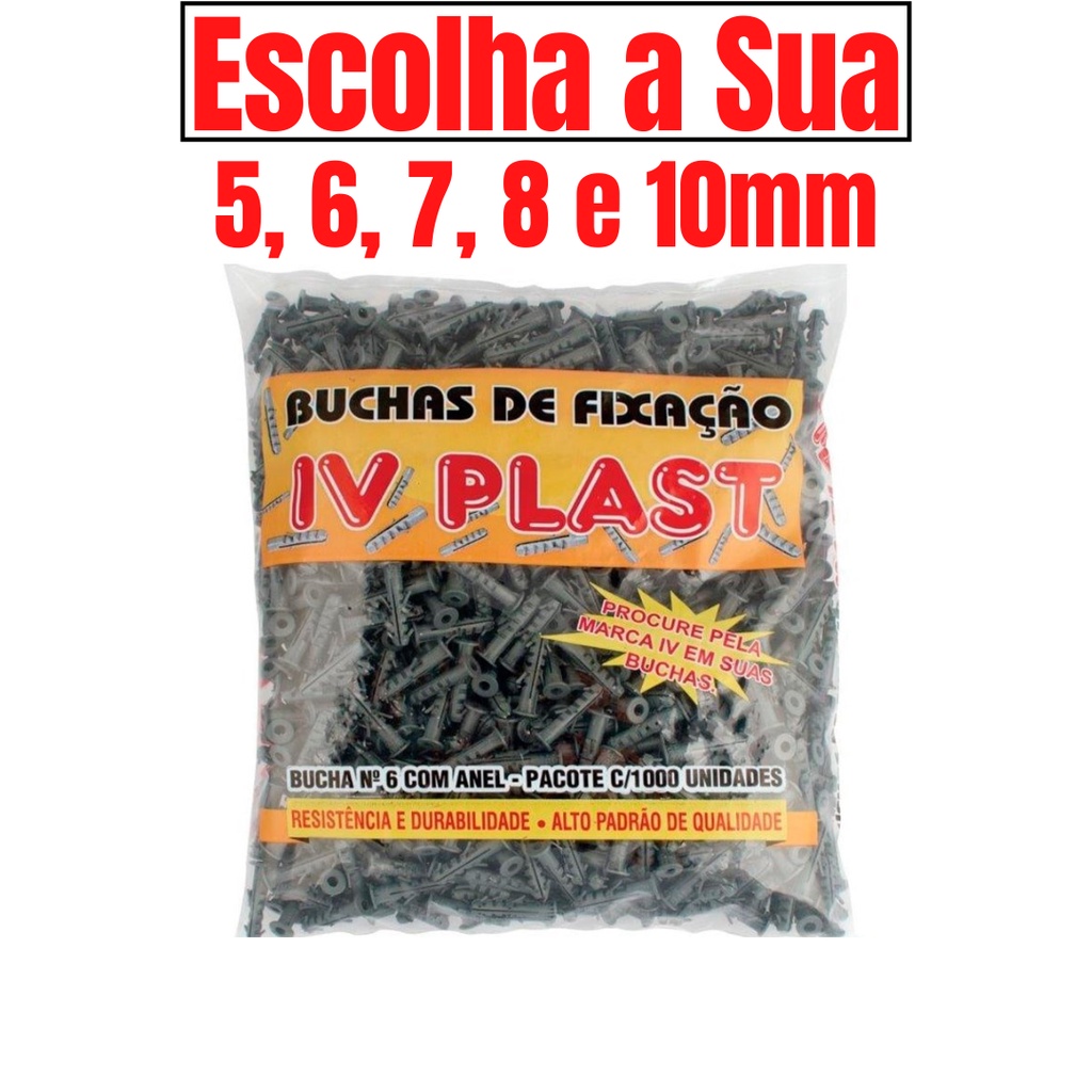 Pacote De Bucha Com Anel 5 6 7 8 10 Kit Buchas 5mm 6mm 7mm 8mm