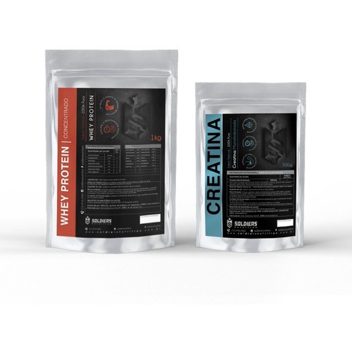 Kit: Whey Concentrado 1kg + Creatina Monohidratada 500g - Faz a Boa!