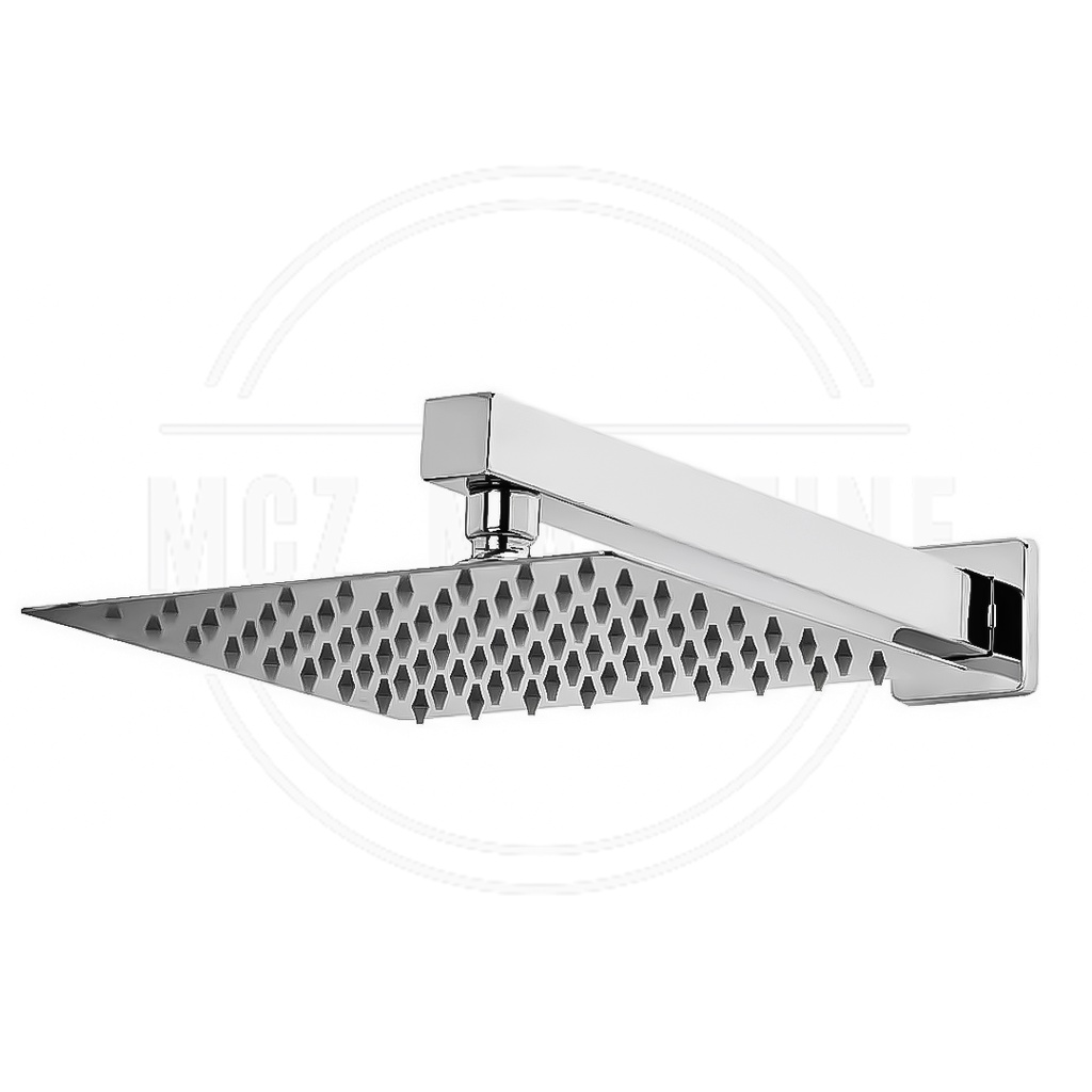 Ducha Chuveiro Inox Quadrada 20cm 20x20 Com Braço De 40cm Luxo Banheiro ...