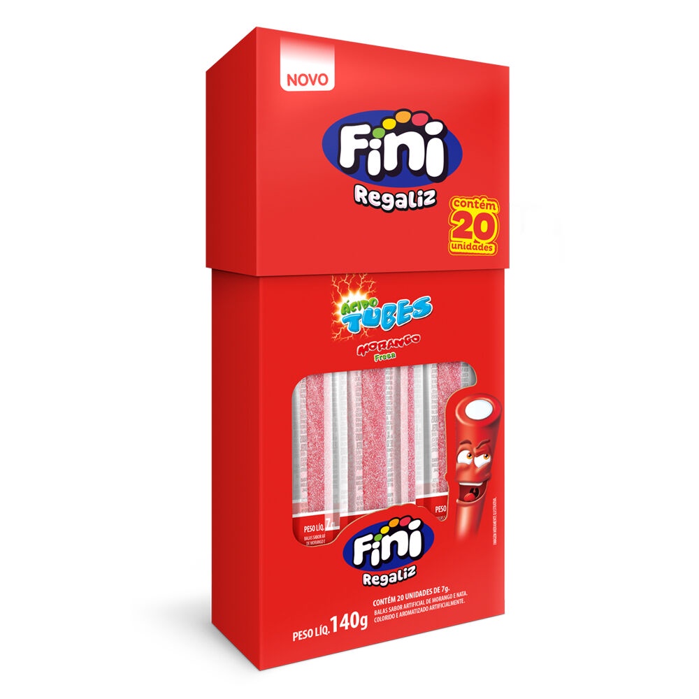 Fini Tubes Display 140g Caixa 20 unidades de 7g Diversos Sabores ...