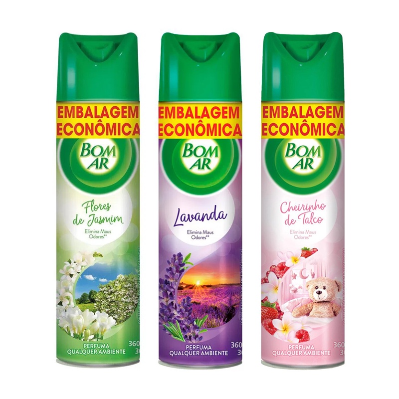 Odorizador e Aromatizador de Ambientes Bom Ar Air Wick Jasmin, Lavanda ...