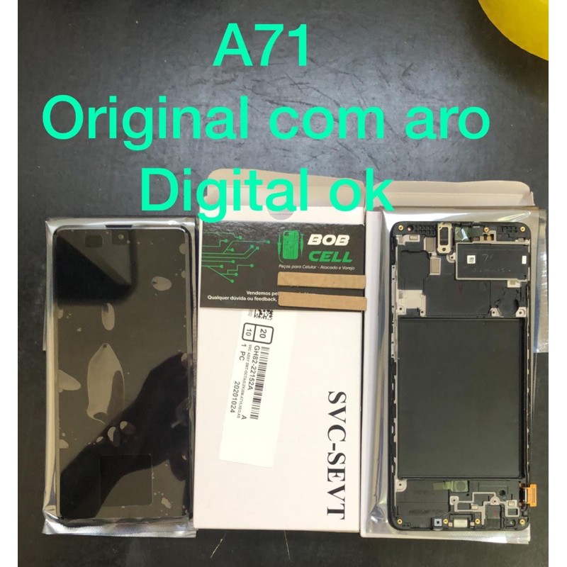 Tela frontal display touch A71 A715 original nacional com aro | Shopee Brasil