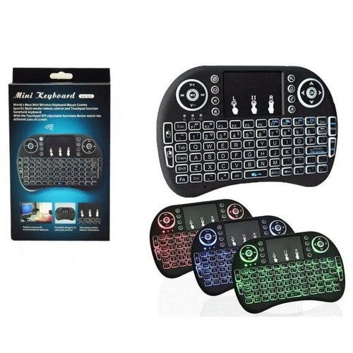 Mini Teclado Wireless Bluetooth Touchpad Sem Fio Iluminado | Shopee Brasil