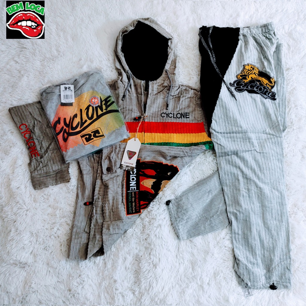 Conjunto Jaqueta Cyclone Veludo+ Calça + Camisa extra gg | Shopee Brasil