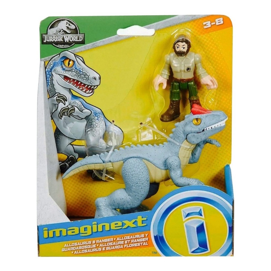 Imaginext Jurassic World Allosaurus Guarda Florestal Mattel Shopee Brasil
