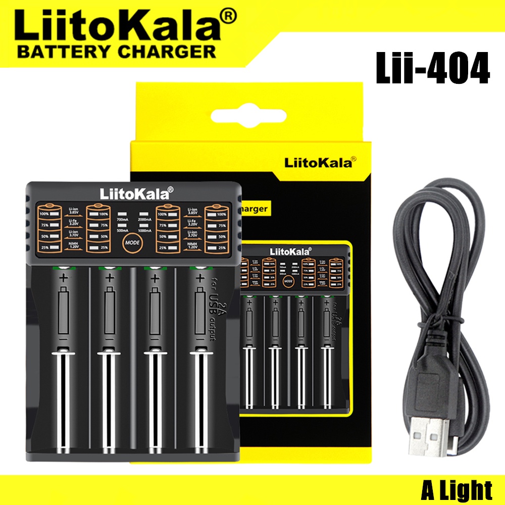 Liitokala Lii-402-202 100 18650 Carregador 1.2V 3.7V 3.2V 3.85V AA/AAA ...